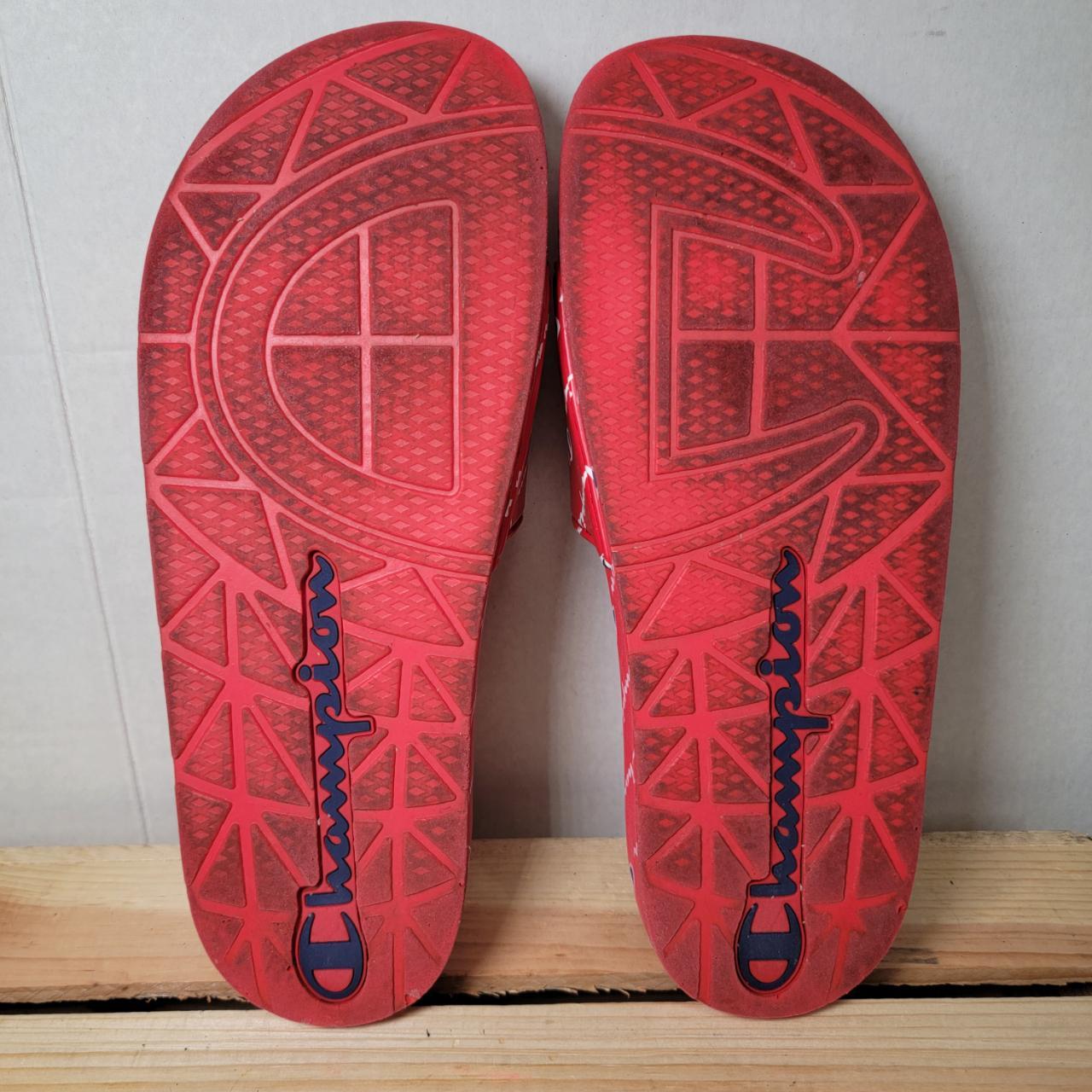 Champion Sliders Red - Size 9M. These sliders have... - Depop