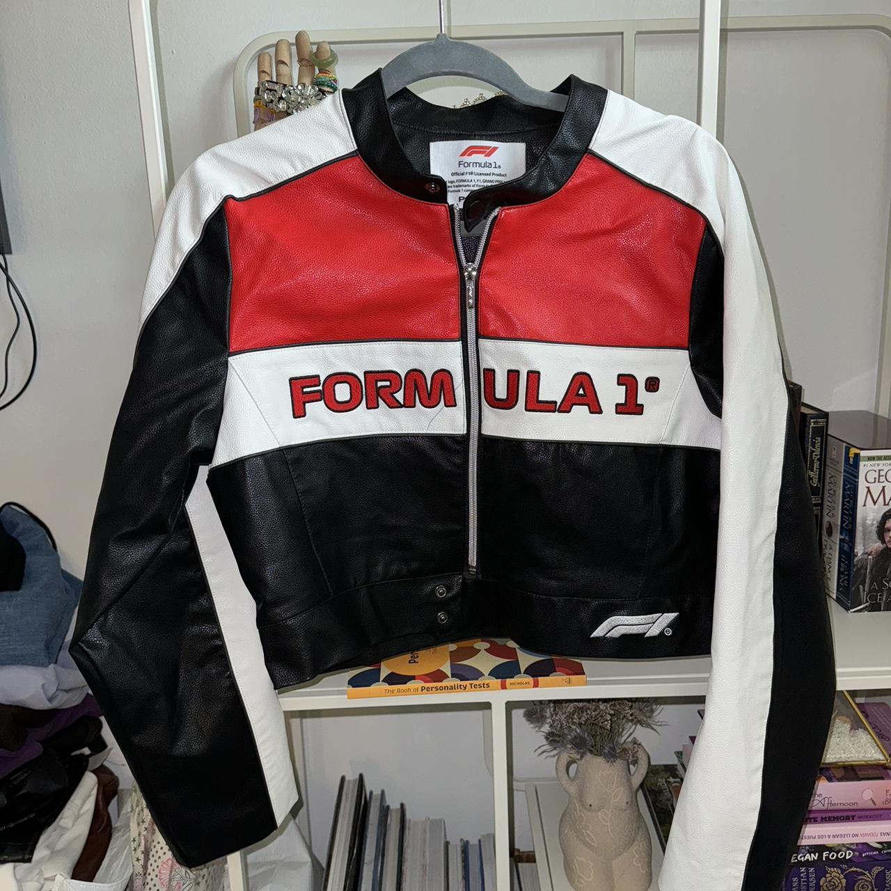 PacSun leather F1 jacket Size M A small pen mark on... - Depop