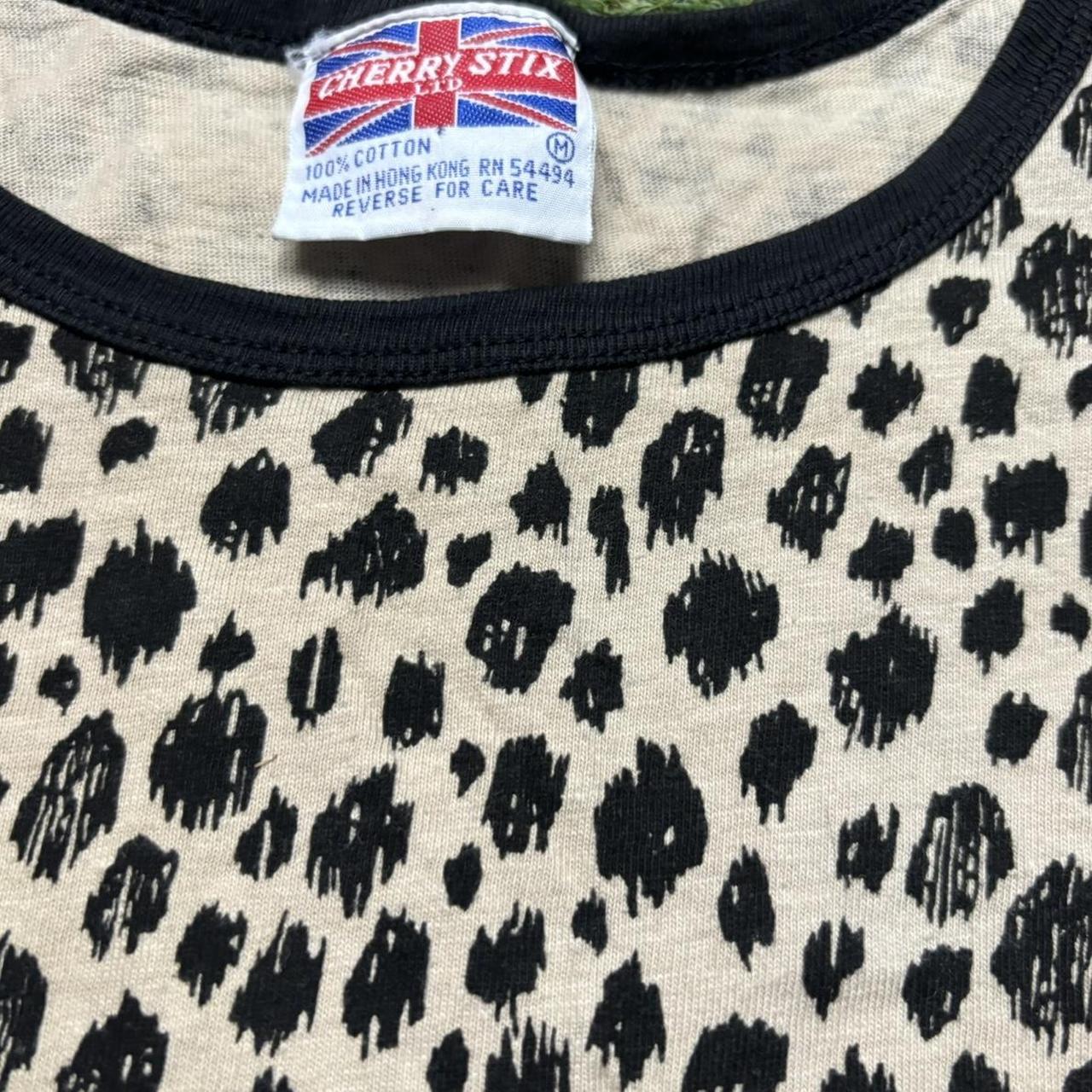 Cheetah print tank top printed black lines cancelmob... | Depop