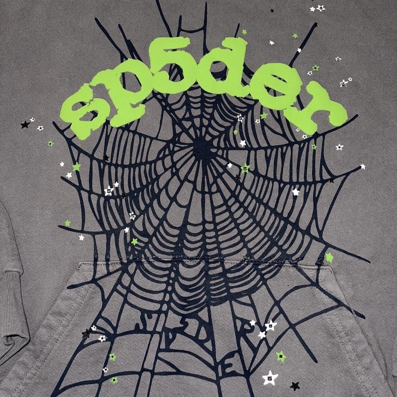 Spider Worldwide Sp5der Wait Web Hoodie Slate Grey - Depop