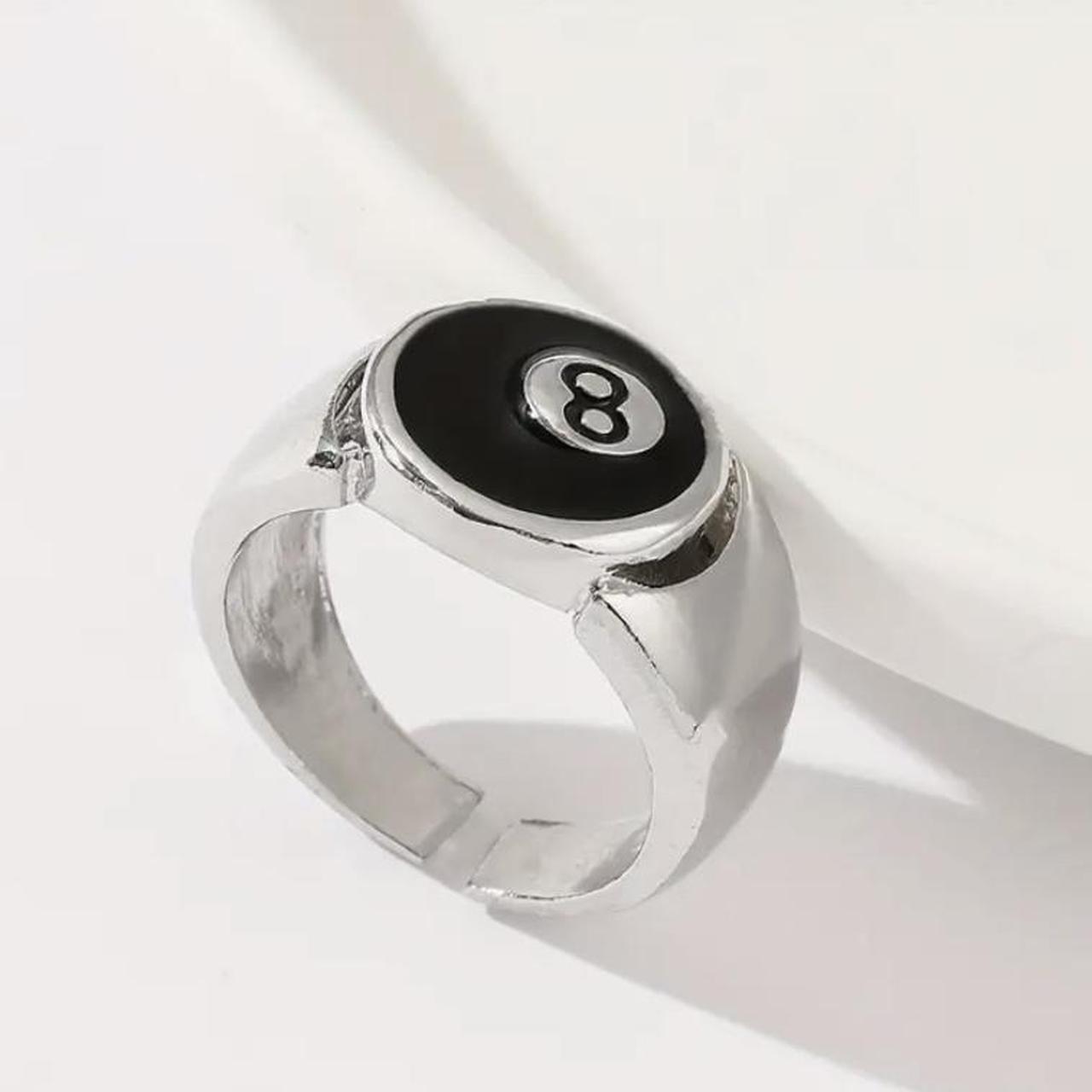 925 silver 8 ball ring - Depop