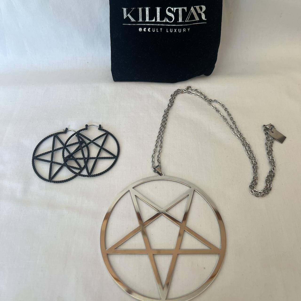 Killstar Pentagram necklace. never worn, perfect... - Depop