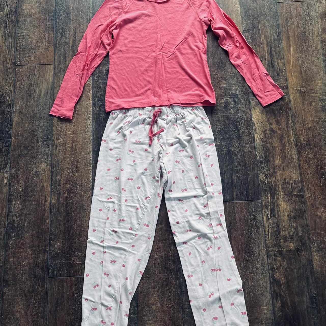 Very cute cotton pajama with cherries. Primark. Size... - Depop