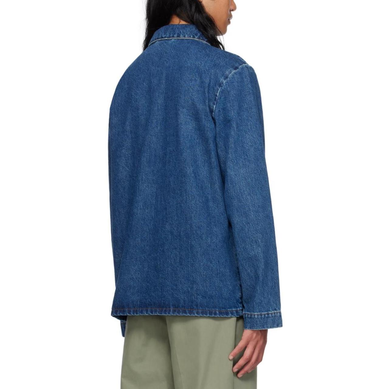 APC denim jacket Size S unisex / men's Boxy fit ... - Depop