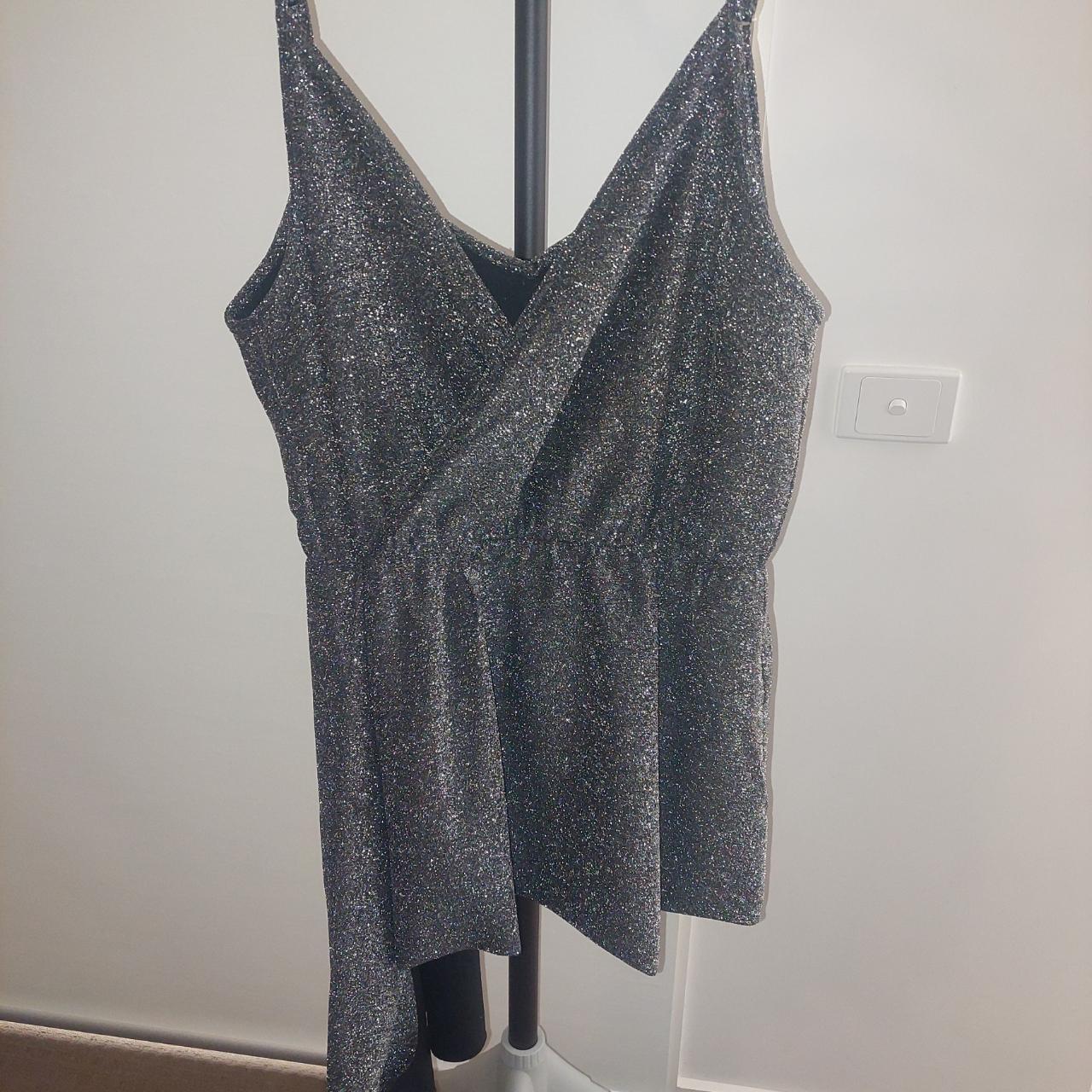 Dark silver singlet top. City Chic size XS/AU`14 | Depop