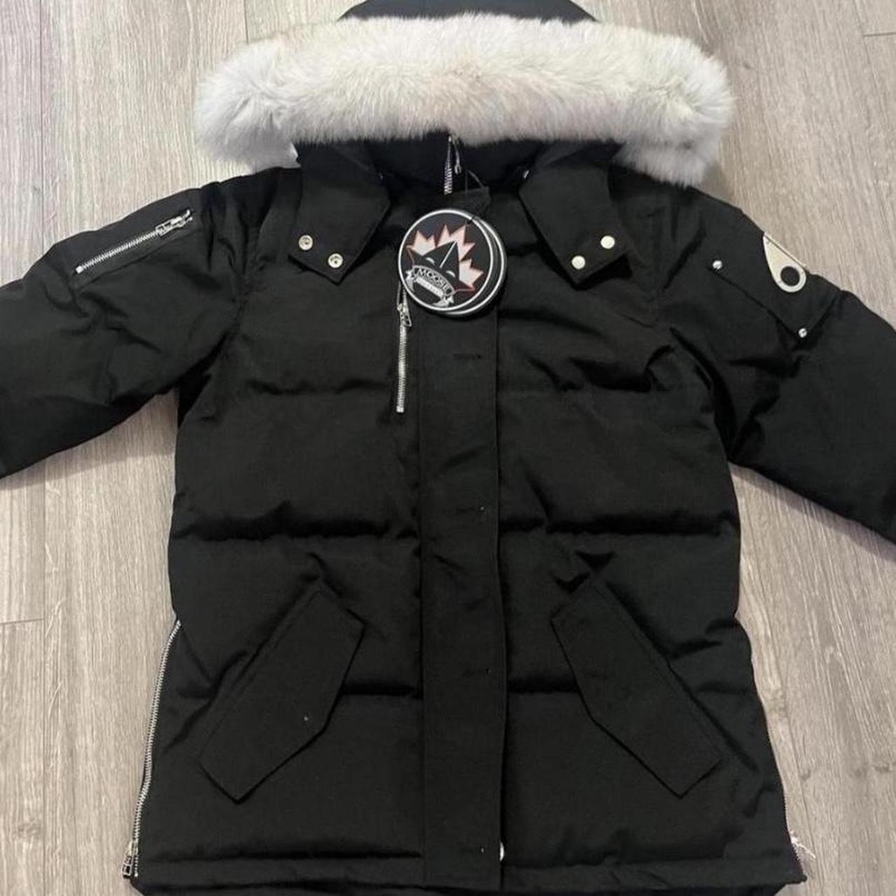 Moose knuckles puffer black/white fur🛍️, really good... - Depop
