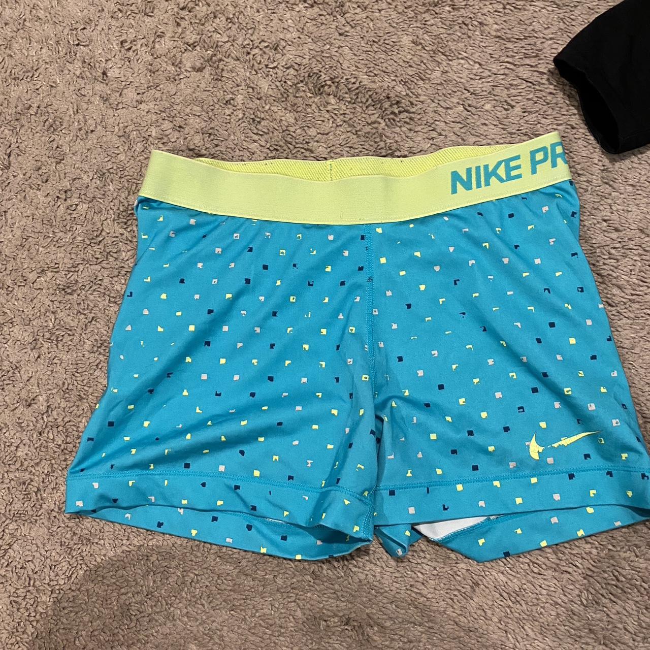 Blue and green Nike pros | Depop