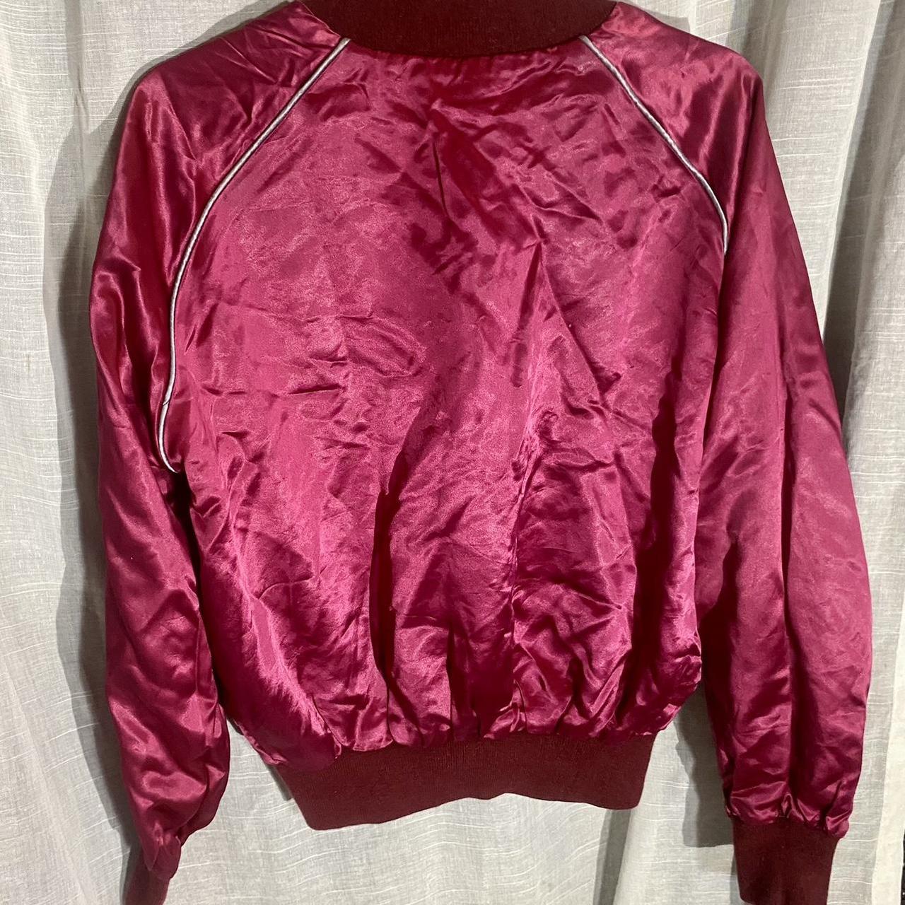 VINTAGE REVERSIBLE satin jacket Bonus if you’re name... - Depop