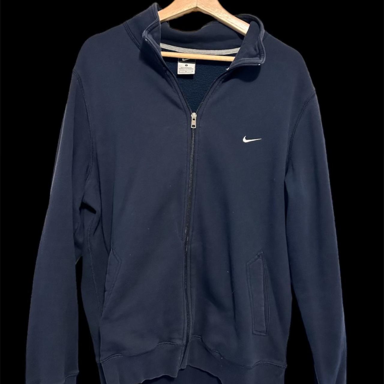 Nike Navy Blue Zip-Up - Depop