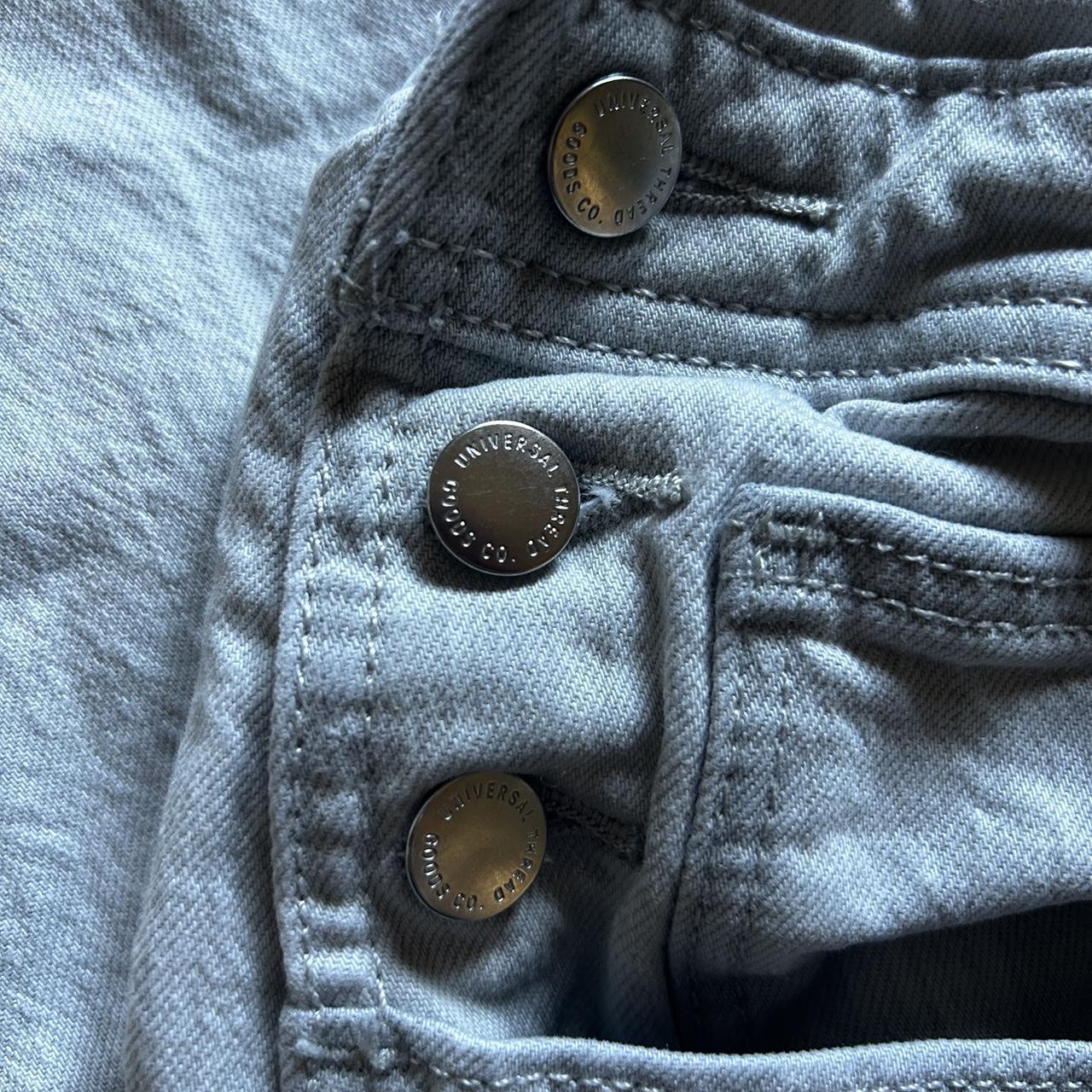 large white UniversalThread denim overalls all... - Depop