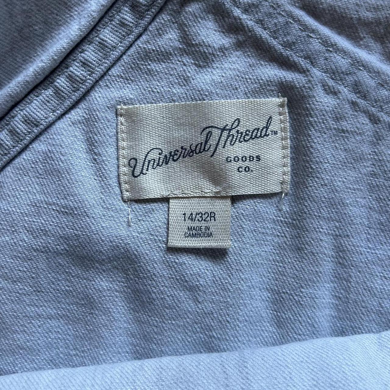 large white UniversalThread denim overalls all... - Depop