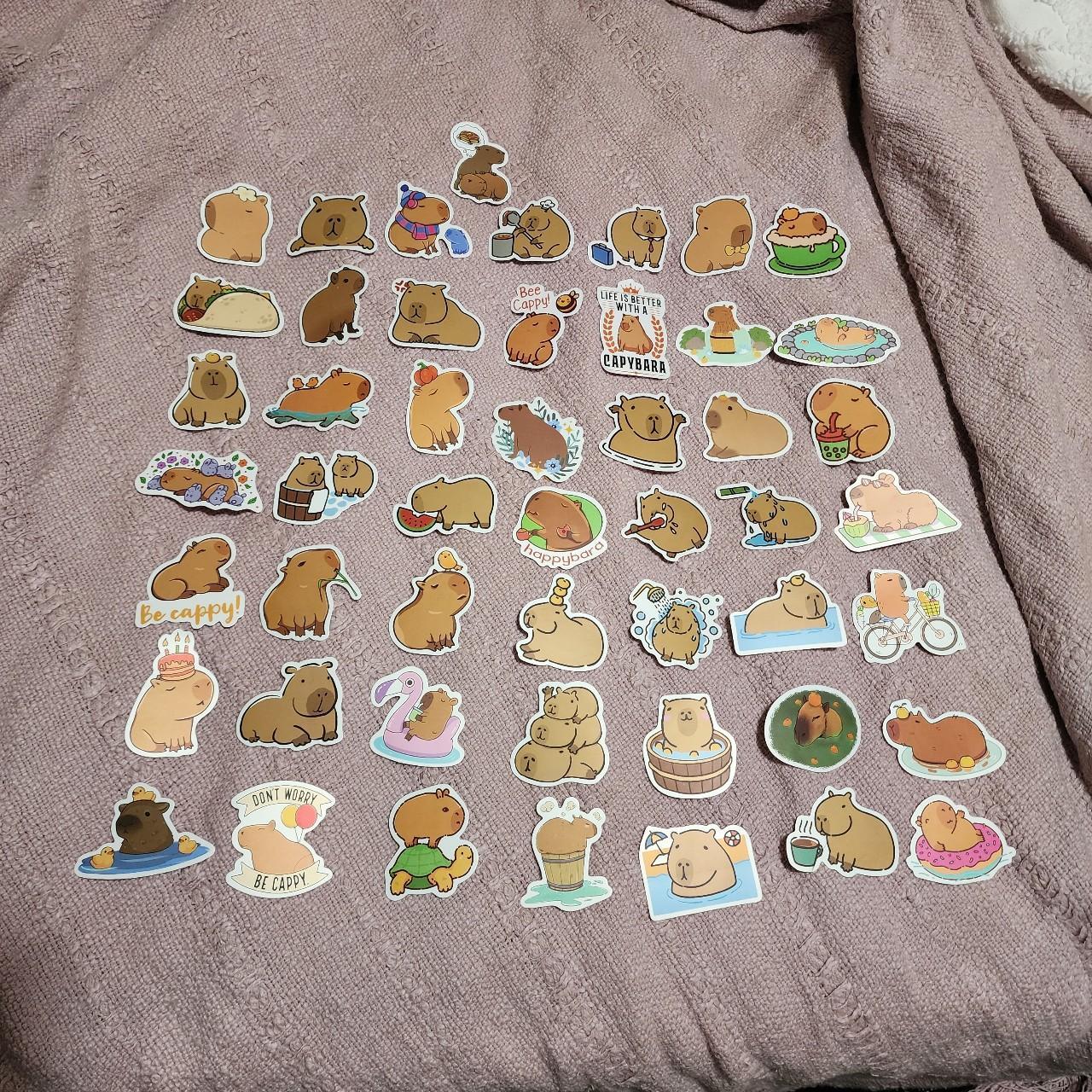 Pack of 50 capybara stickers great for back to... - Depop