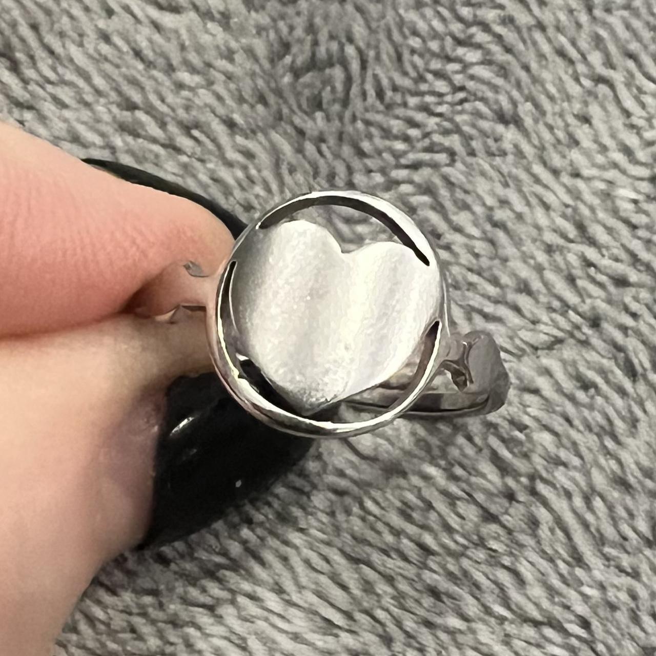 Silver Heart Ring. Stainless Steel. Waterproof.... - Depop