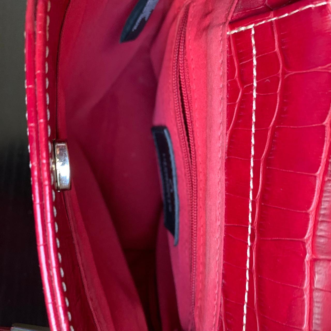 Red Croc Shoulder Bag Size: 7”x 8”x3” | Brand: LIZ... - Depop