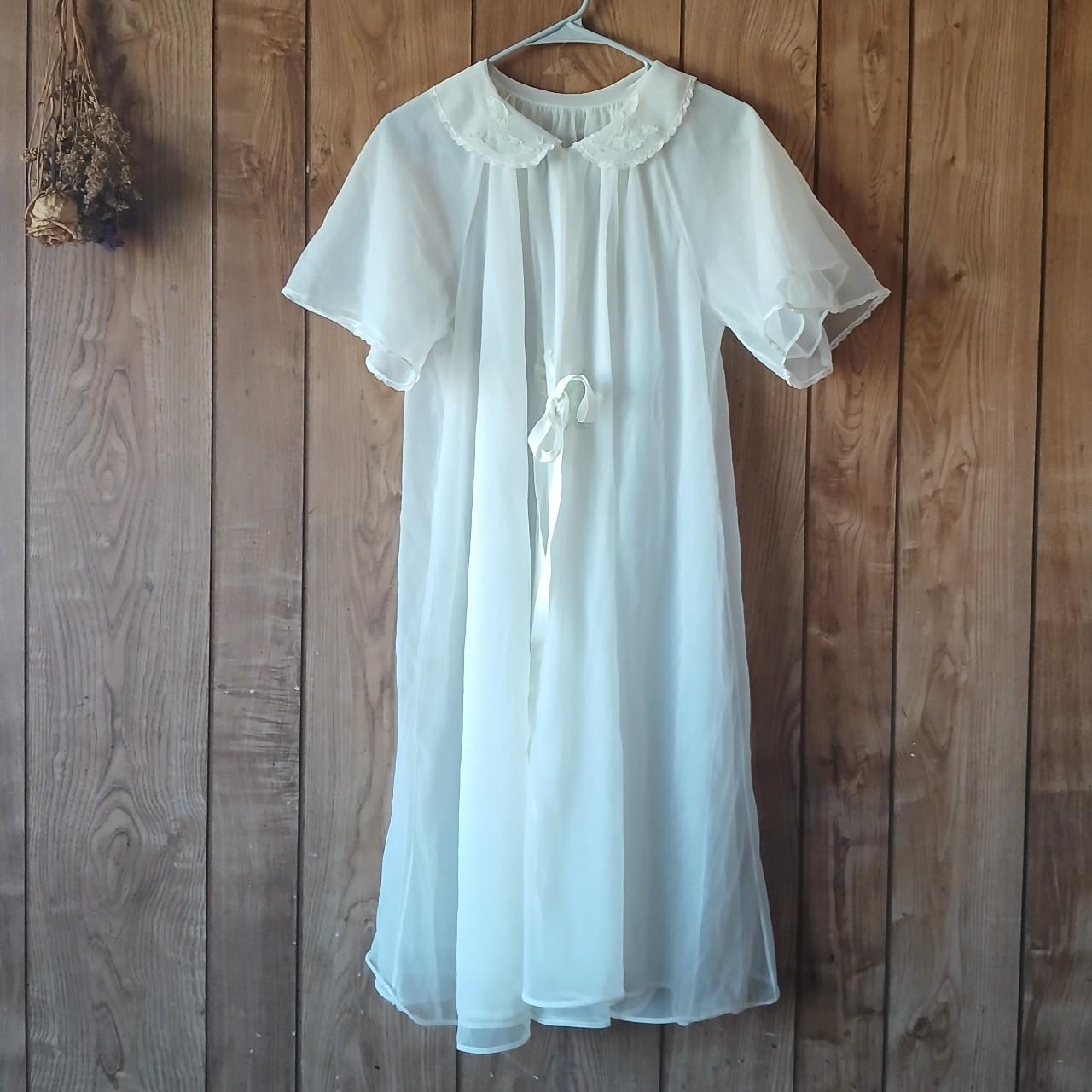 Vintage Sheer Night Robe Womens size... | Depop