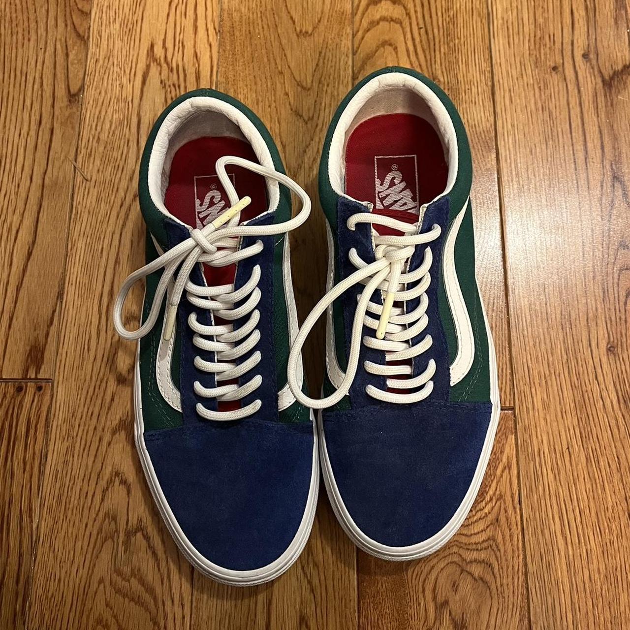 lightly worn color block vans 6.5 US men 8 US women - Depop