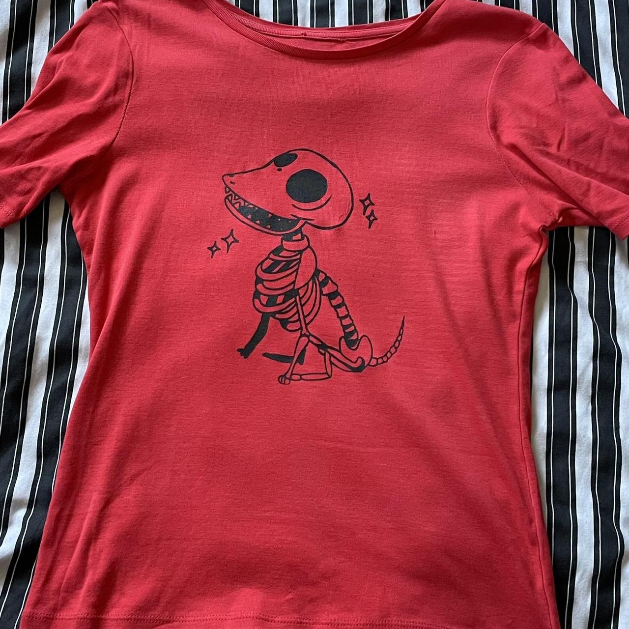 Scraps corpse bride Red and black graphic print tee... - Depop