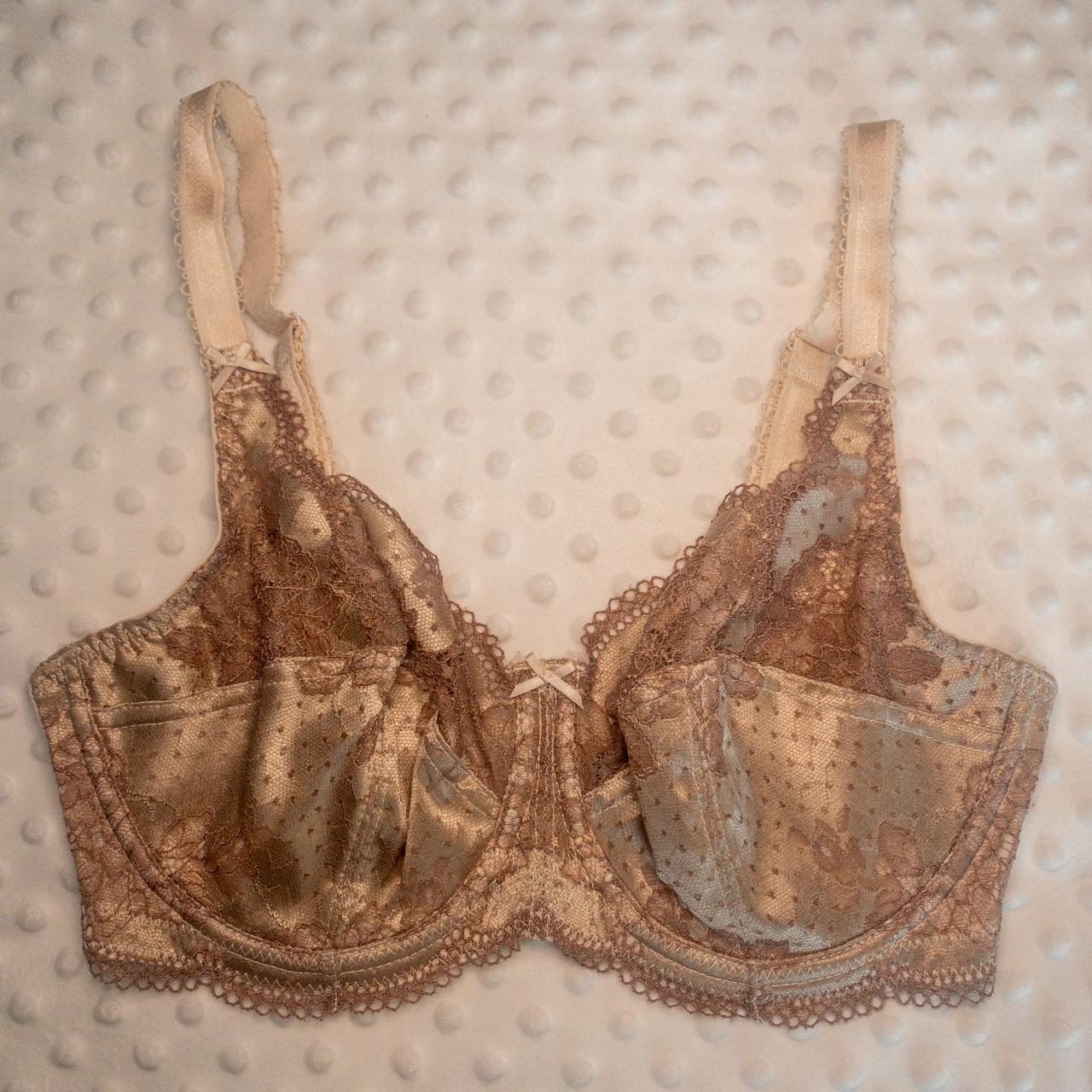 Panache Unlined Lace Bra 32E Panache Clara Side... - Depop