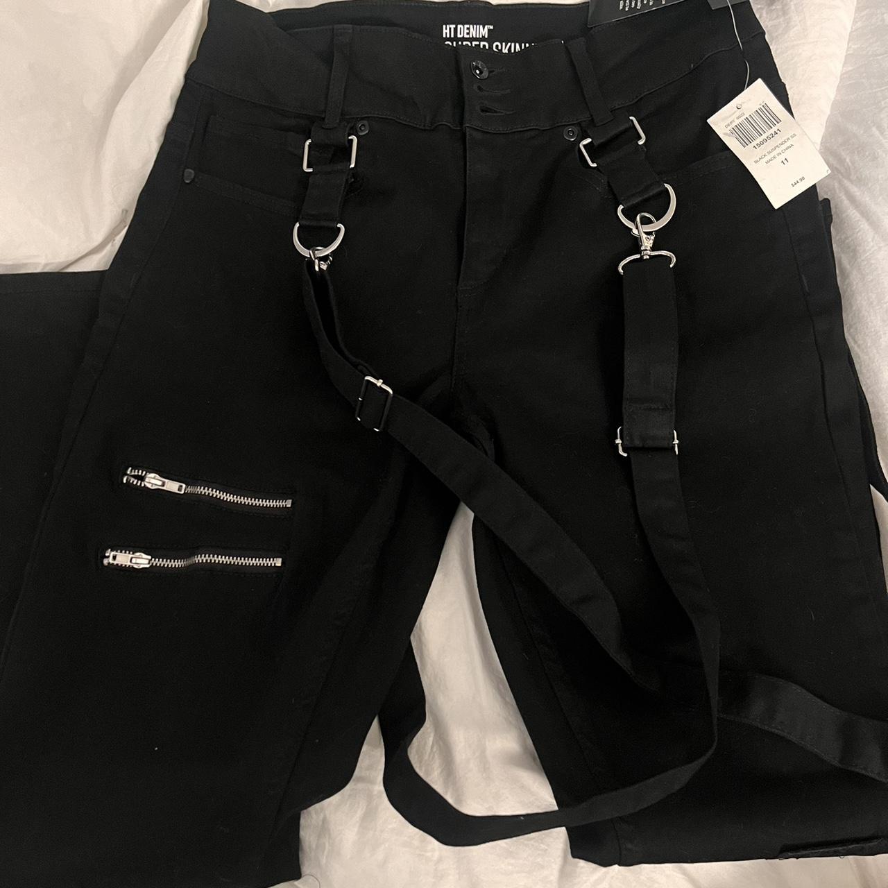 Hot topic high rise super skinny jeans with zippers.... - Depop