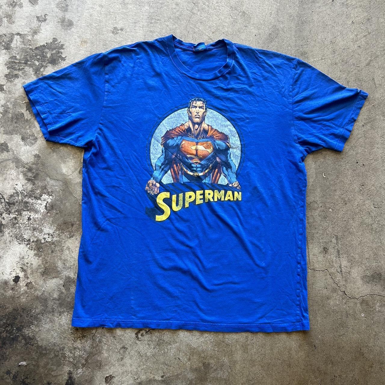 Y2K Superman Graphic Tee Size L Super nice graphic... | Depop
