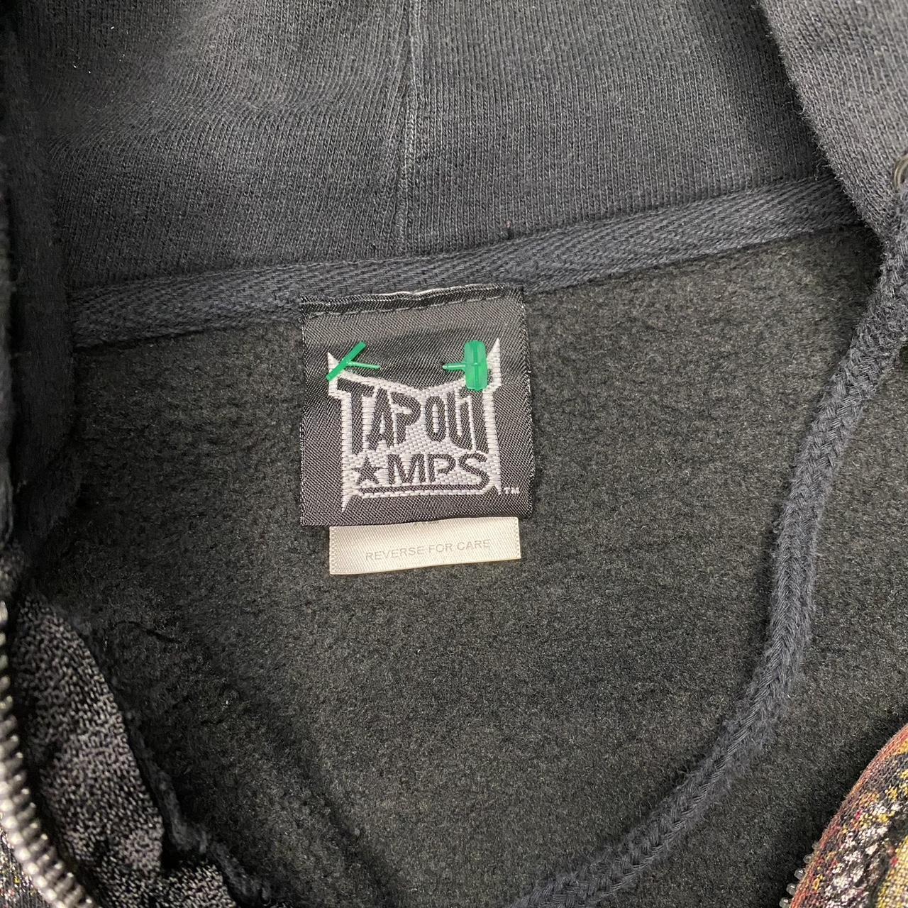 Y2K Tapout Affliction Style Zip Up Graphic Hoodie... - Depop