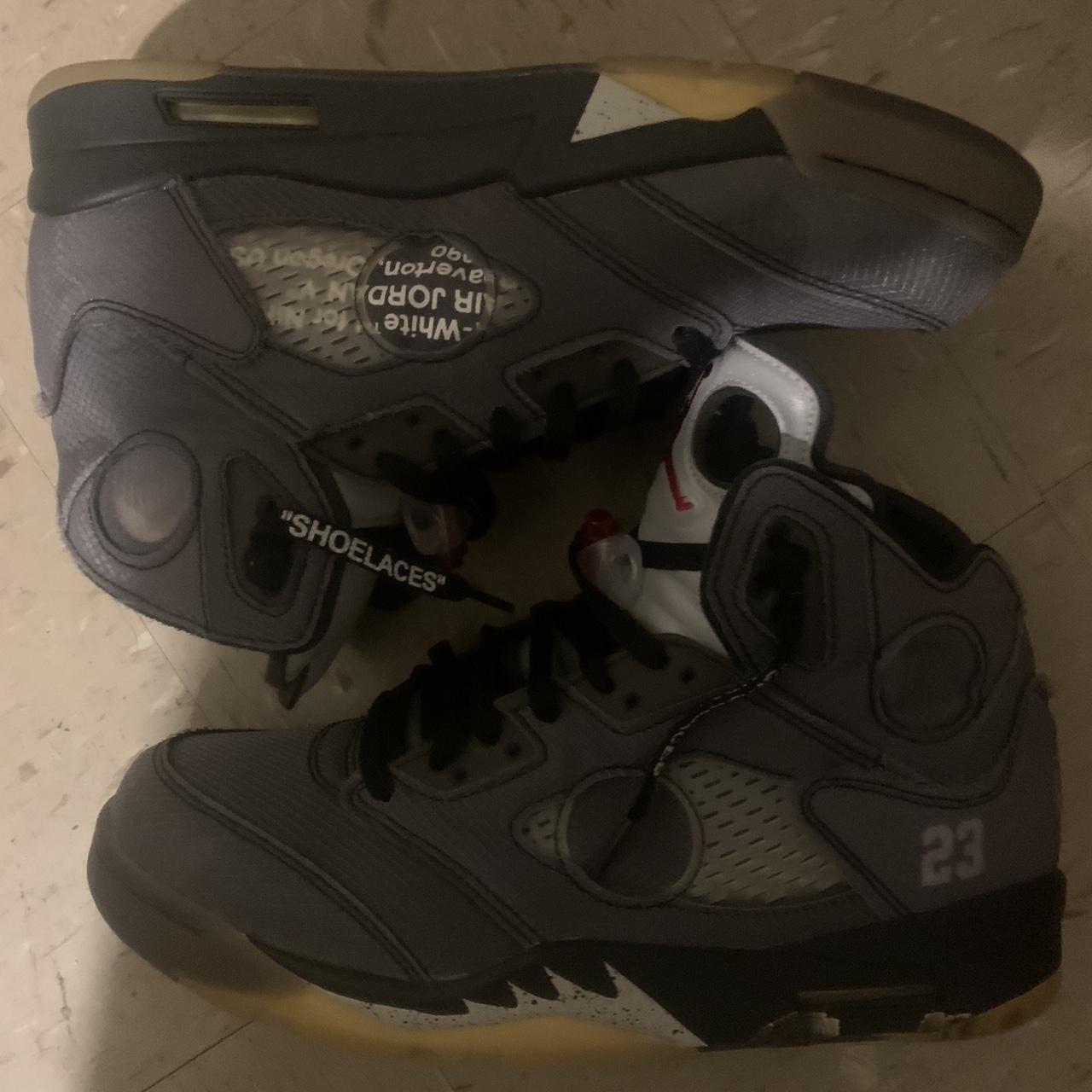 offwhite muslin 5s price not solid 500 the lowest... - Depop