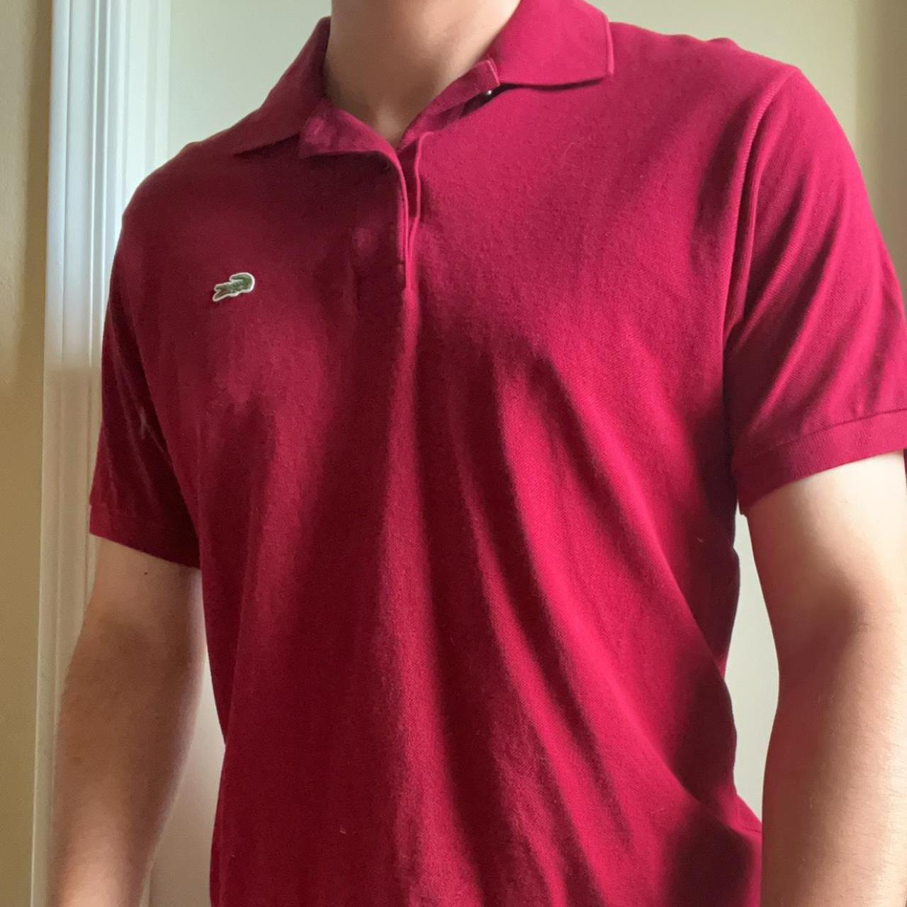 FR 5 US L Red Lacoste polo shirt / Classic fit For... - Depop