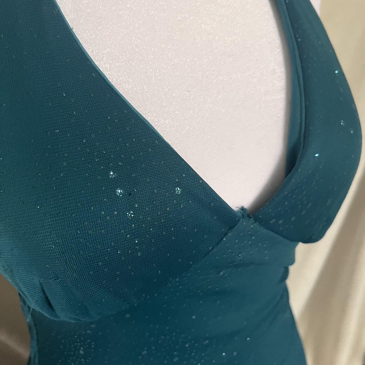 brand: city triangles sparkly, teal, halter... - Depop