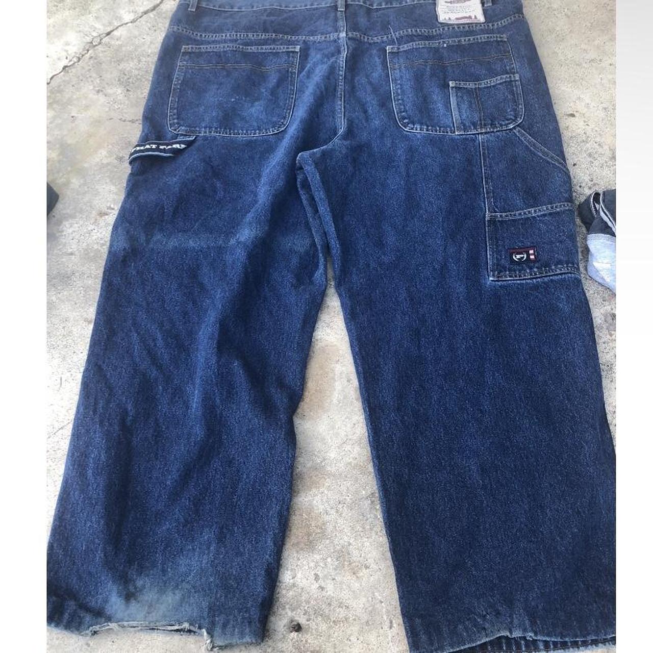 Phat farmers jeans Baggy wide leg Cool back design... - Depop