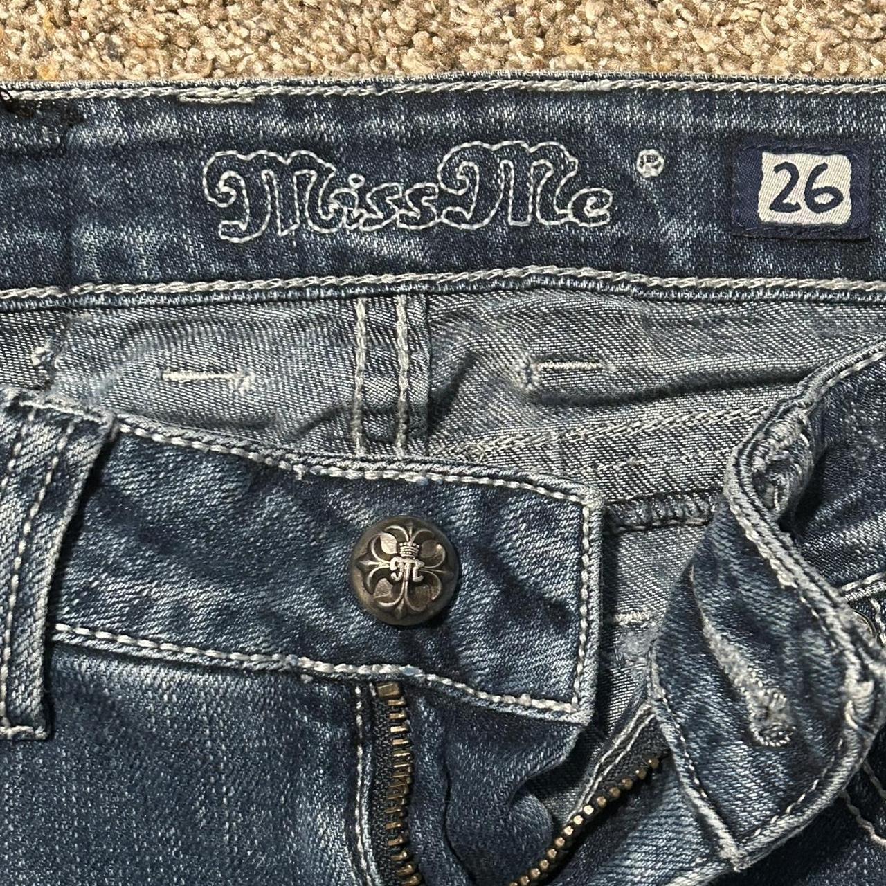 2000s miss me low rise flare jeans, in good... | Depop