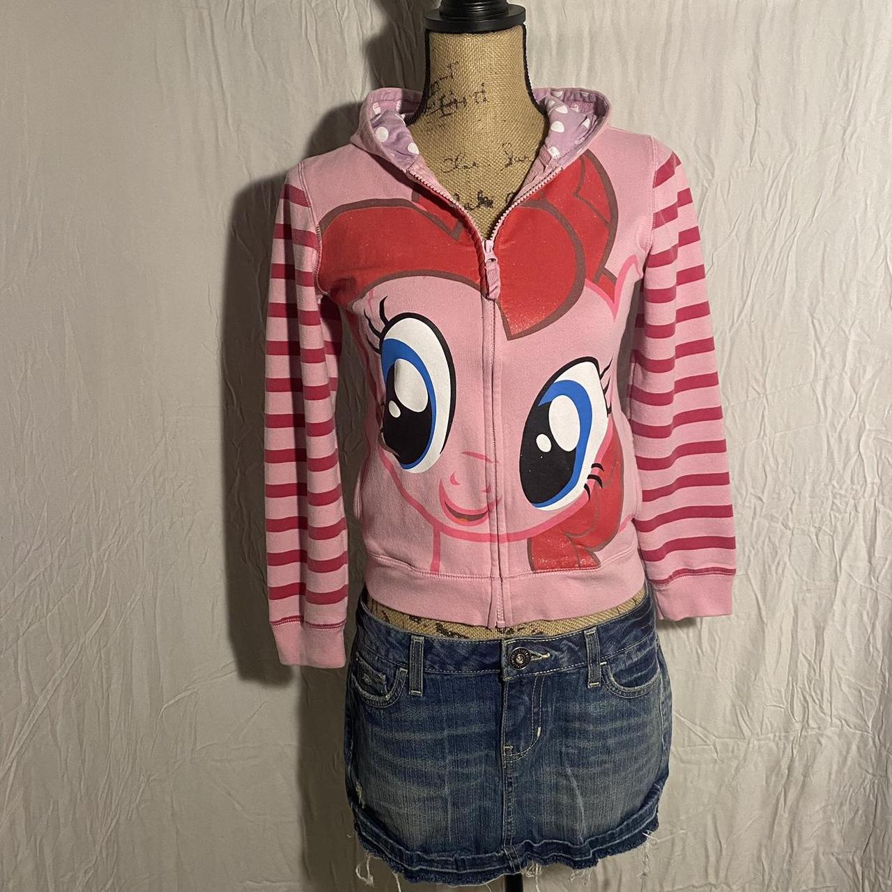 Y2K 00s kawaii scenecore kidcore Pinkie Pie zip-up... | Depop
