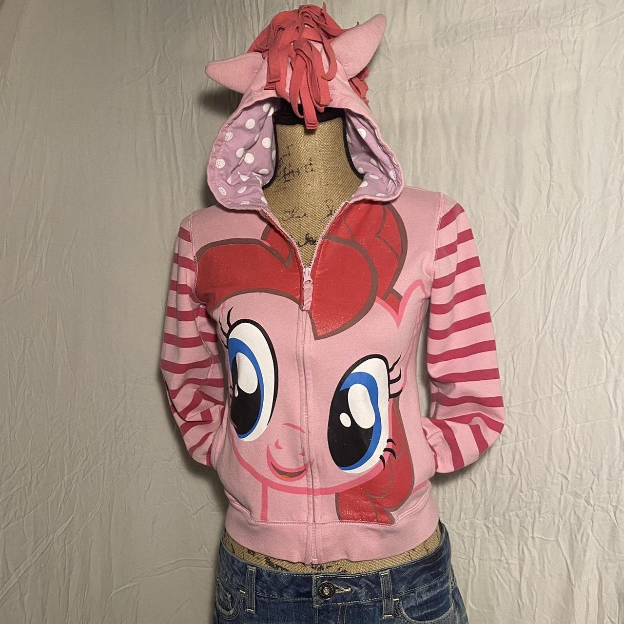 Y2K 00s kawaii scenecore kidcore Pinkie Pie zip-up... | Depop