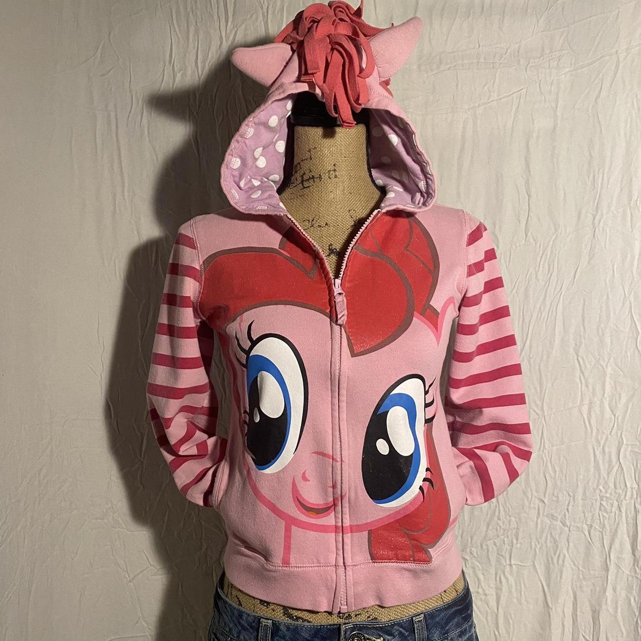Y2K 00s kawaii scenecore kidcore Pinkie Pie zip-up... | Depop