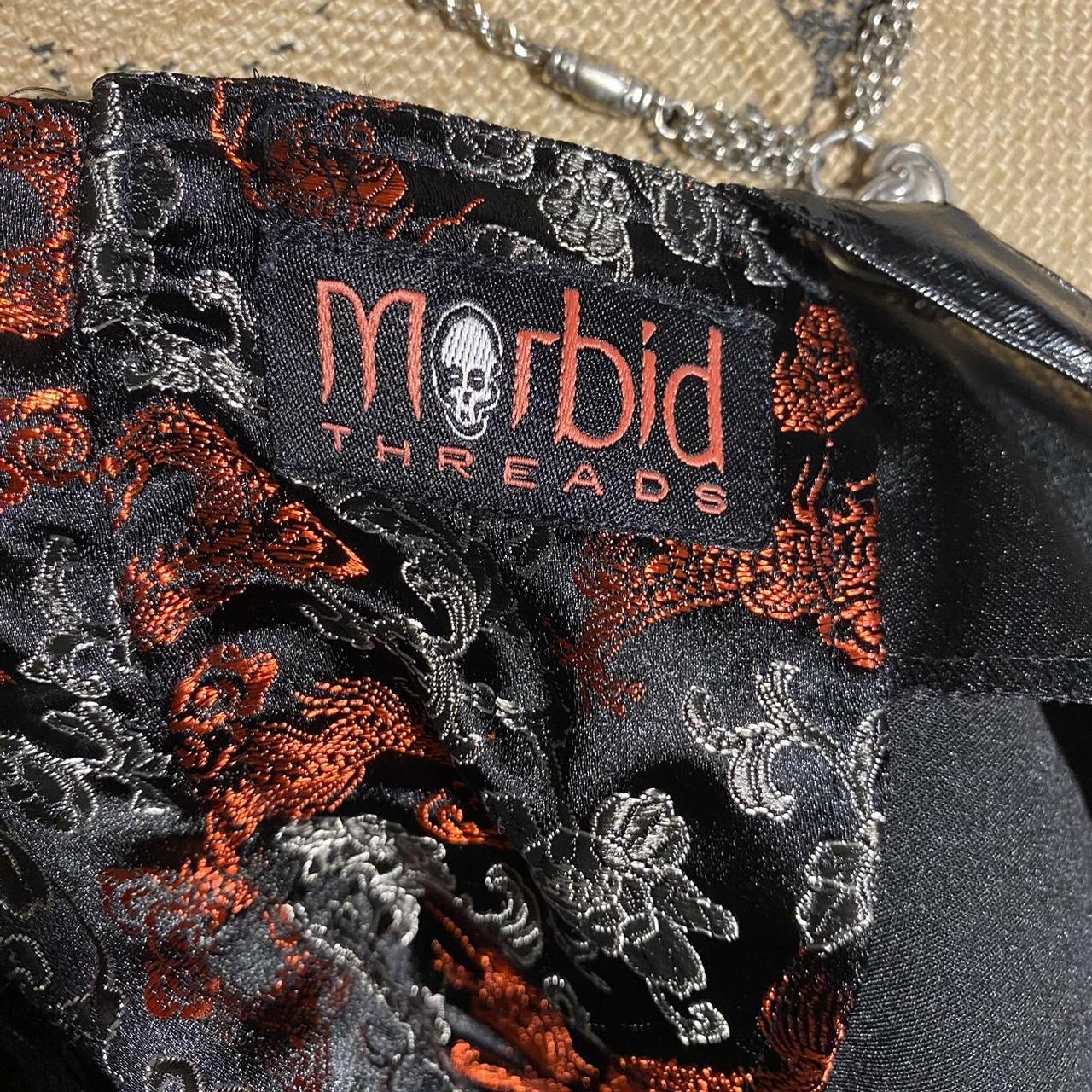 Morbid Threads corset top with black & red silk... | Depop