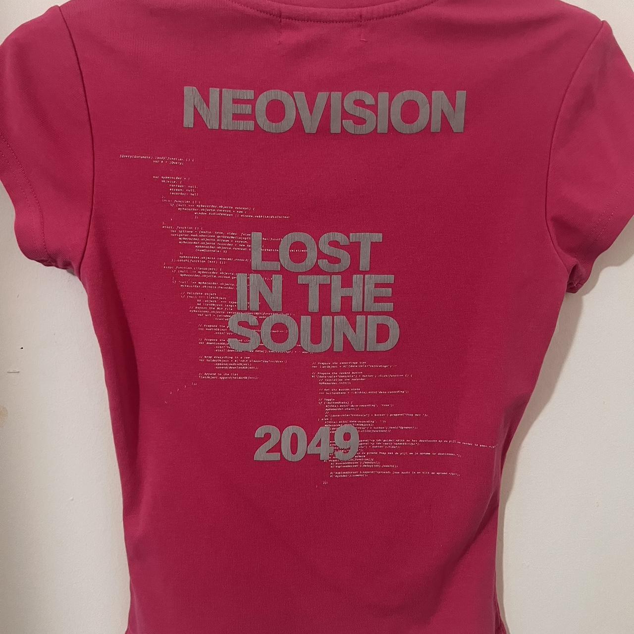 neo vision pink baby tee 🩷🌷 size xs worn once... - Depop