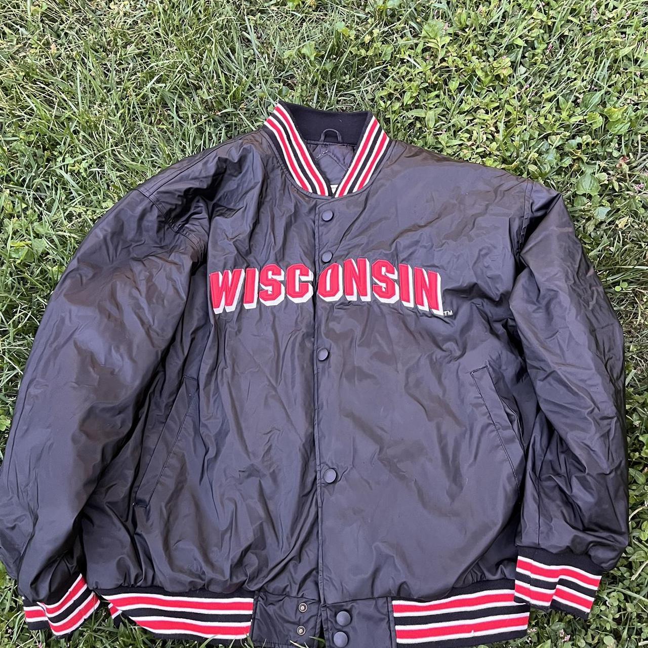 VINTAGE Wisconsin Bomber Jacket Super comfortable,... - Depop