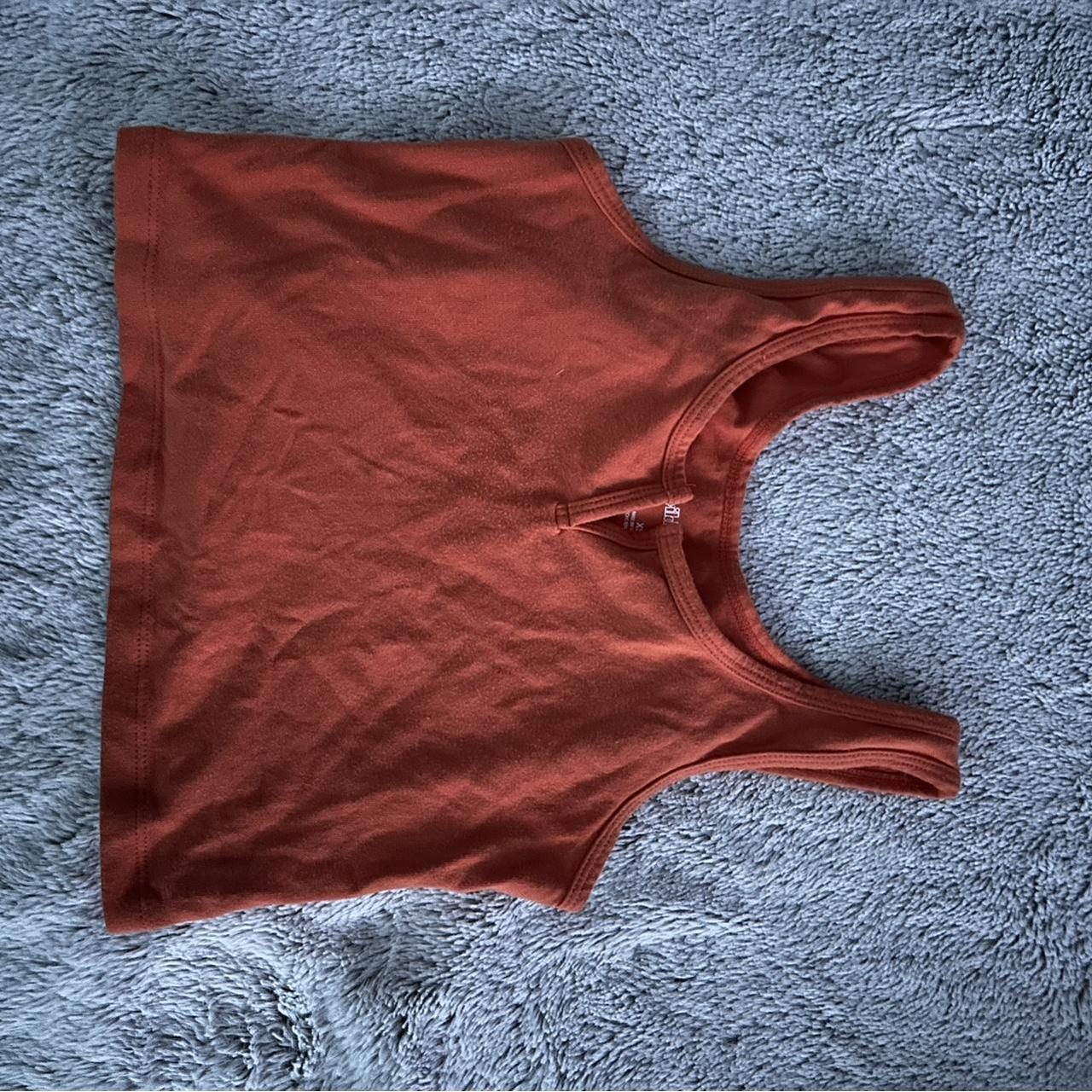 Extra small orange cropped tank top- wild fable - Depop