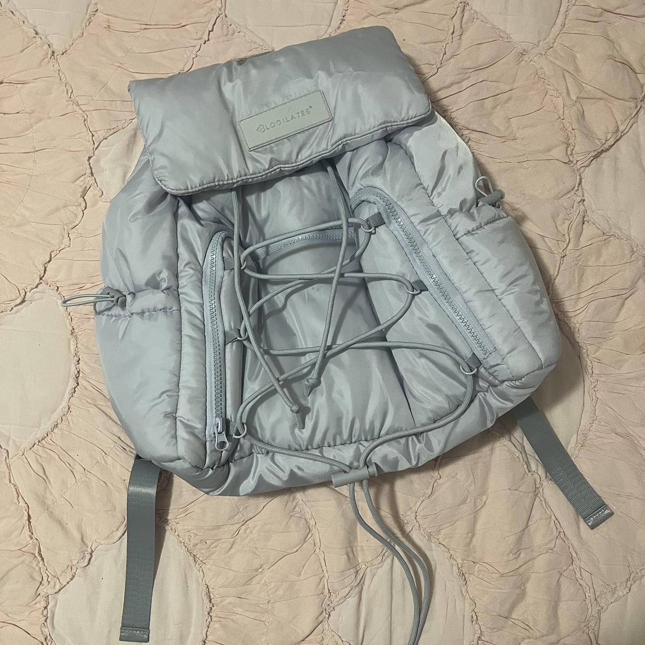Grey Blogilates puffer backpack #pufferbackpack... | Depop