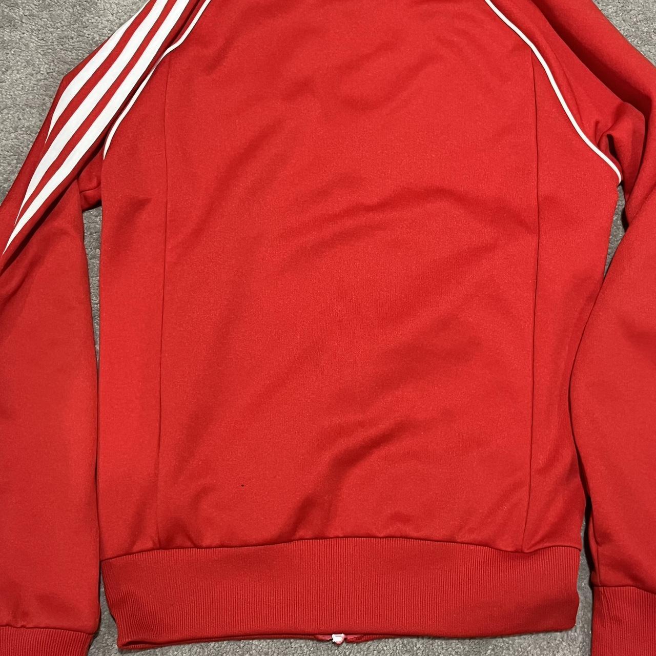 red Adidas sst tracksuit top mens xs - Depop