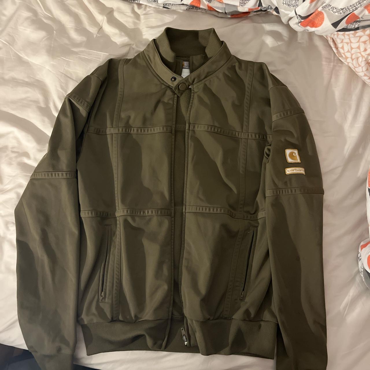 green Carhartt workwear jacket perfect condition... - Depop