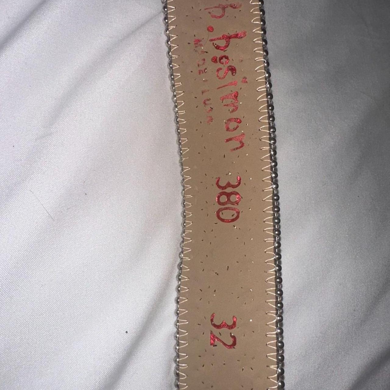 BB Simón Belt Western Skinny Silver Galaxy Comes... - Depop