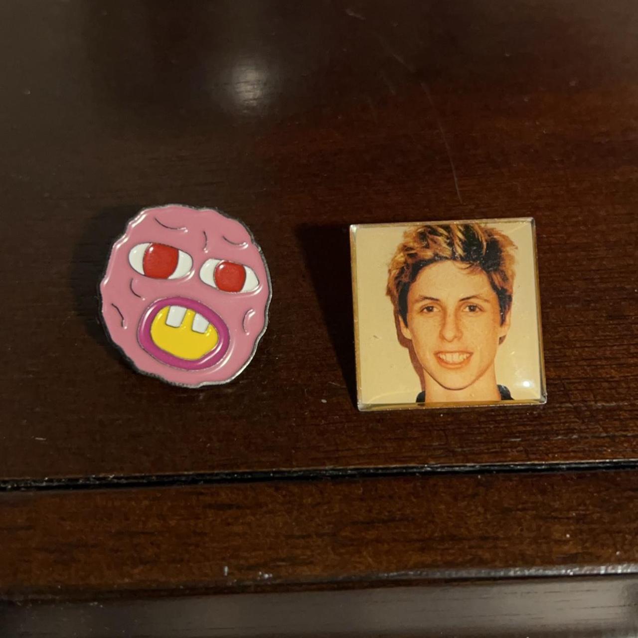 Golfwang Cherry Bomb pin and Lucas Pin Bundle Very... | Depop