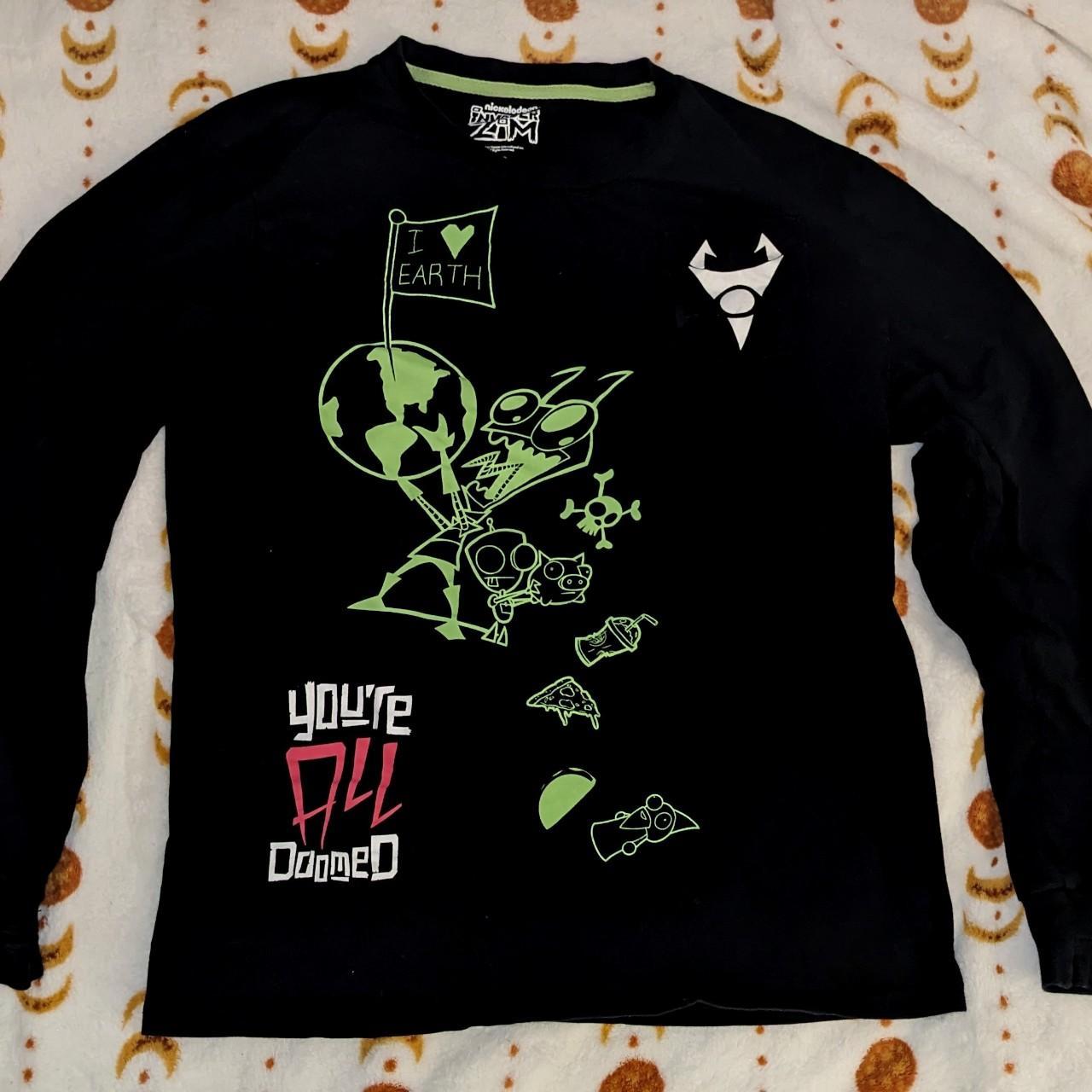 Medium sized invader zim sweater, lightly worn, has... - Depop