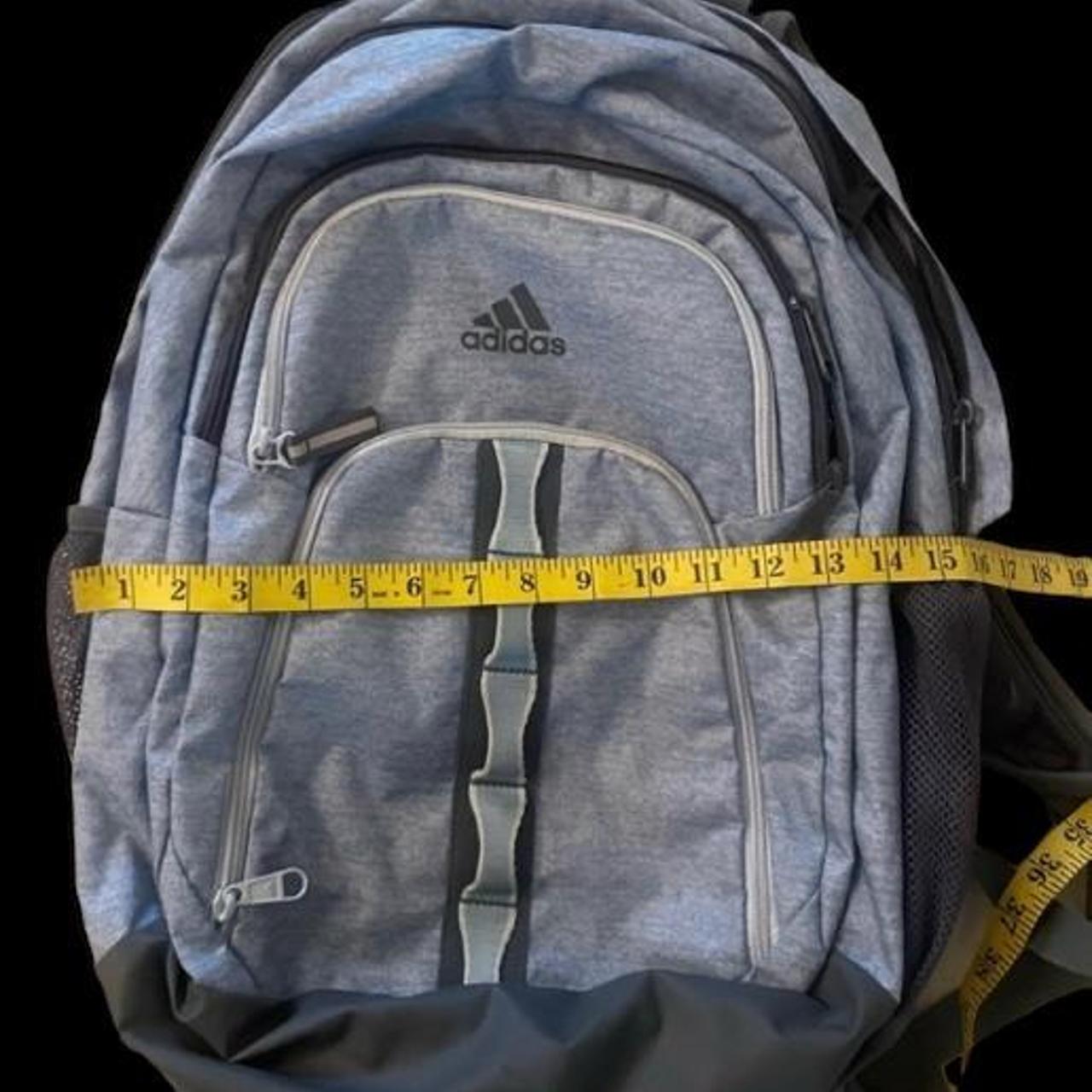 Adidas Grayish Blue & Dark Gray Backpack - Depop