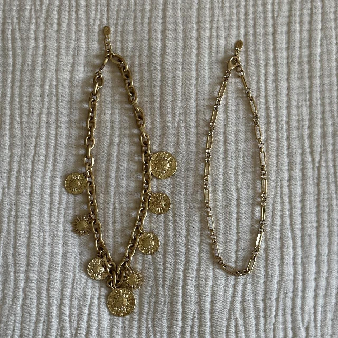 Zara Gold Sun Necklace Set - Depop