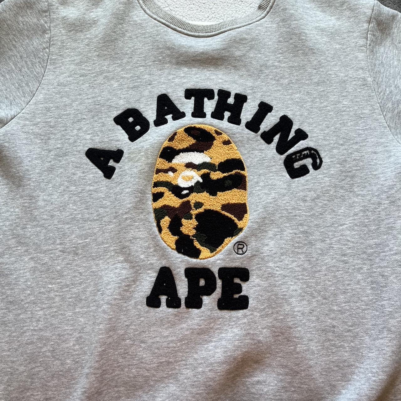 BAPE Grey & Camo Crewneck. Price Negotiable The... - Depop