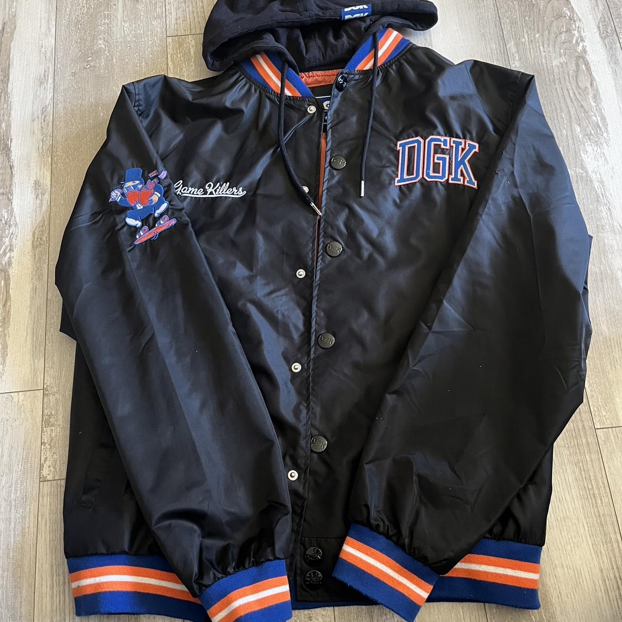 DGK Black & Orange Large jacket Excellent condition - Depop