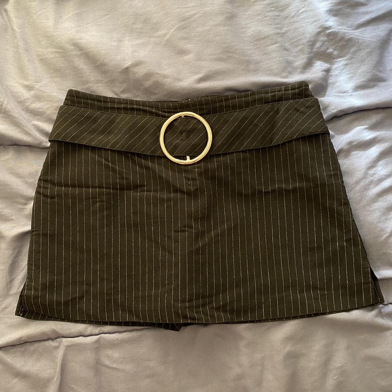 Vintage emo mini skirt stripped y2k skirt with... - Depop