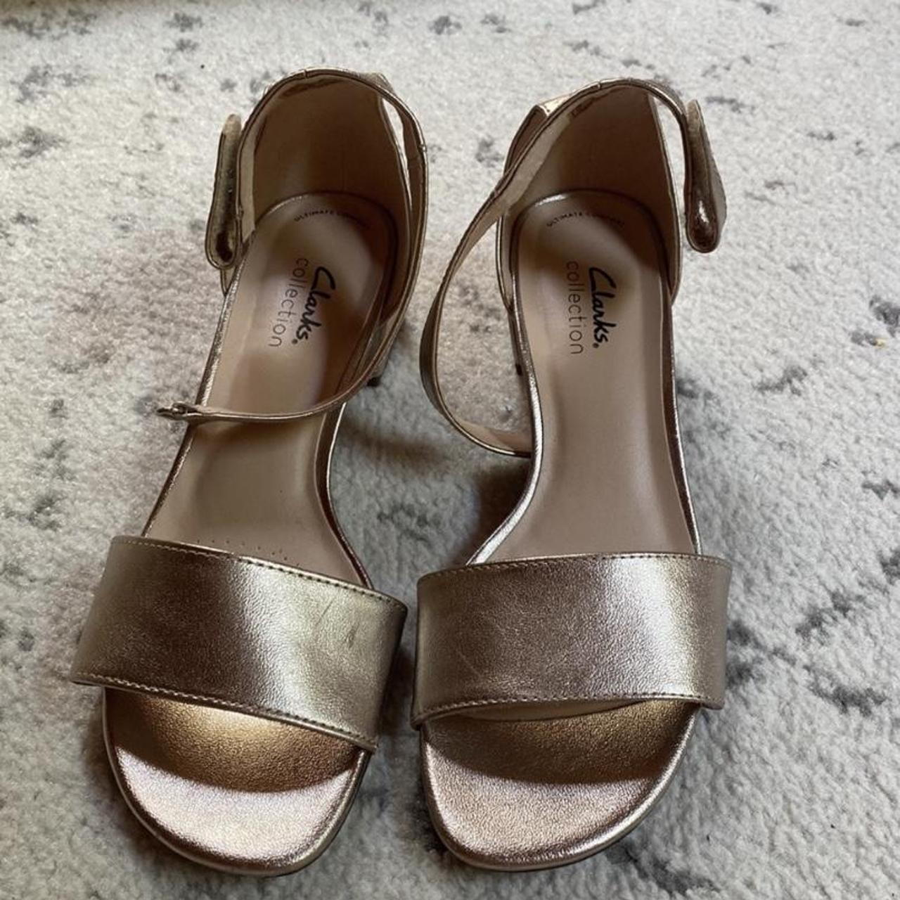 Clarks collection shiny heels Worn but great... - Depop