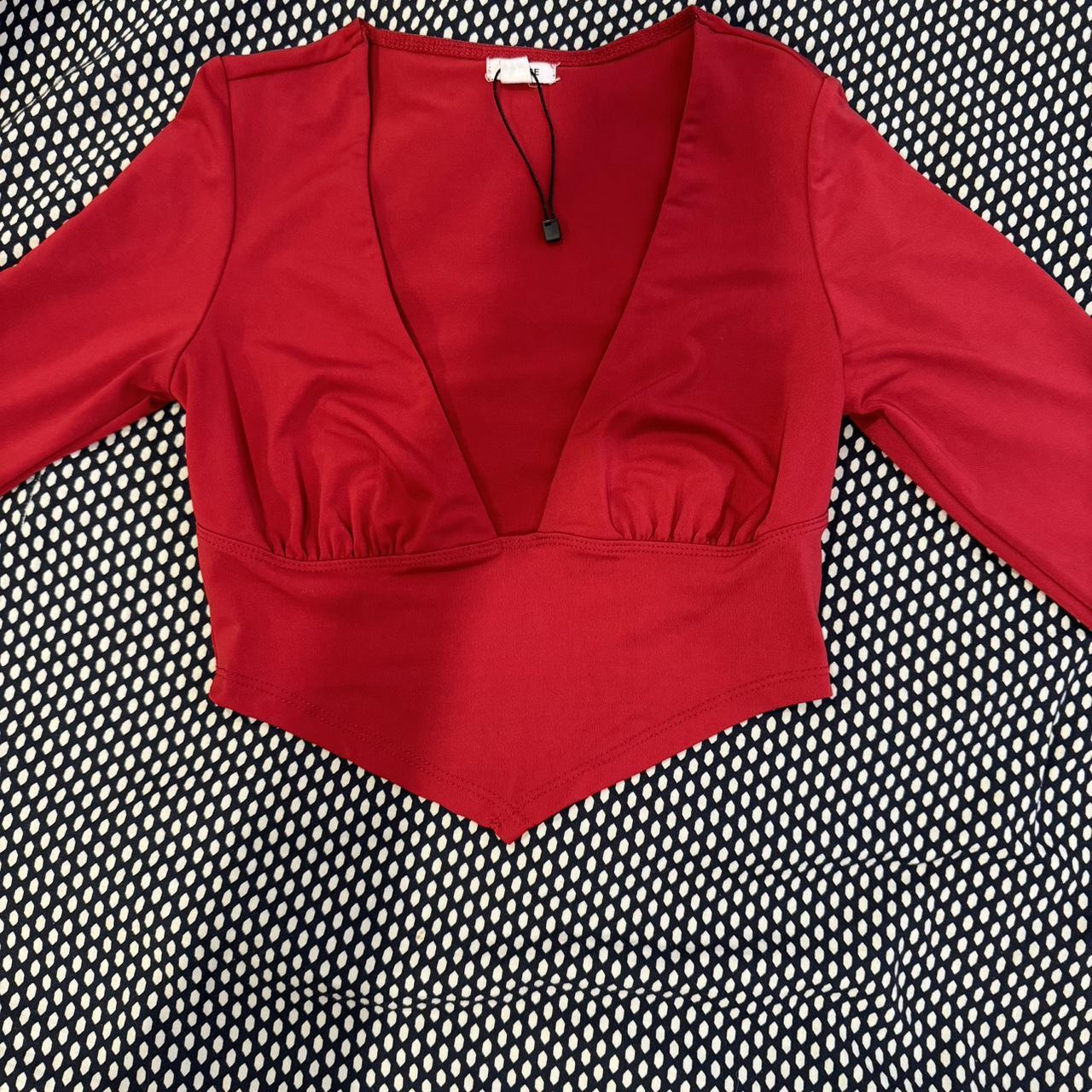 Long sleeve red top - Depop